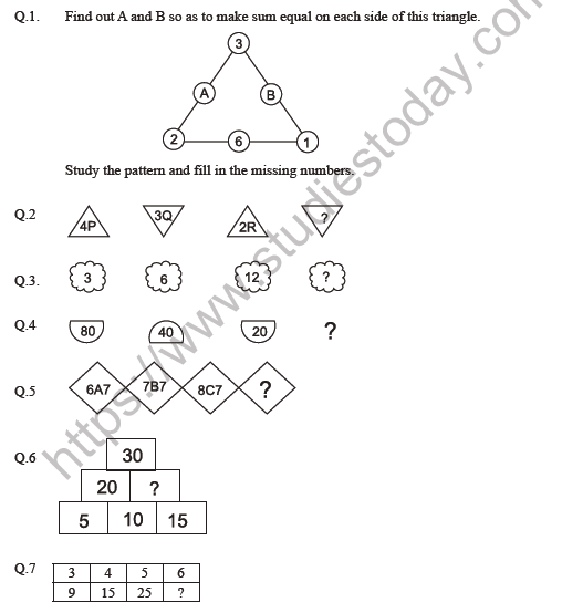 Class 4 Maths Play With Pattern Worksheet